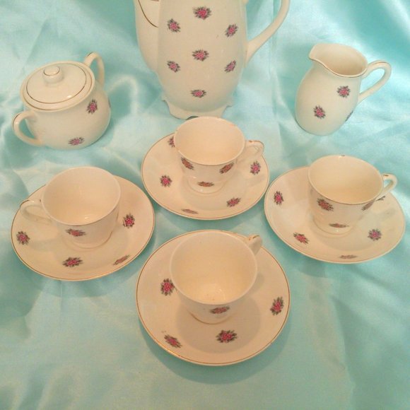 Vintage | Kitchen | Vtg Pico China Japan Pink Rose Electric Tea Set ...